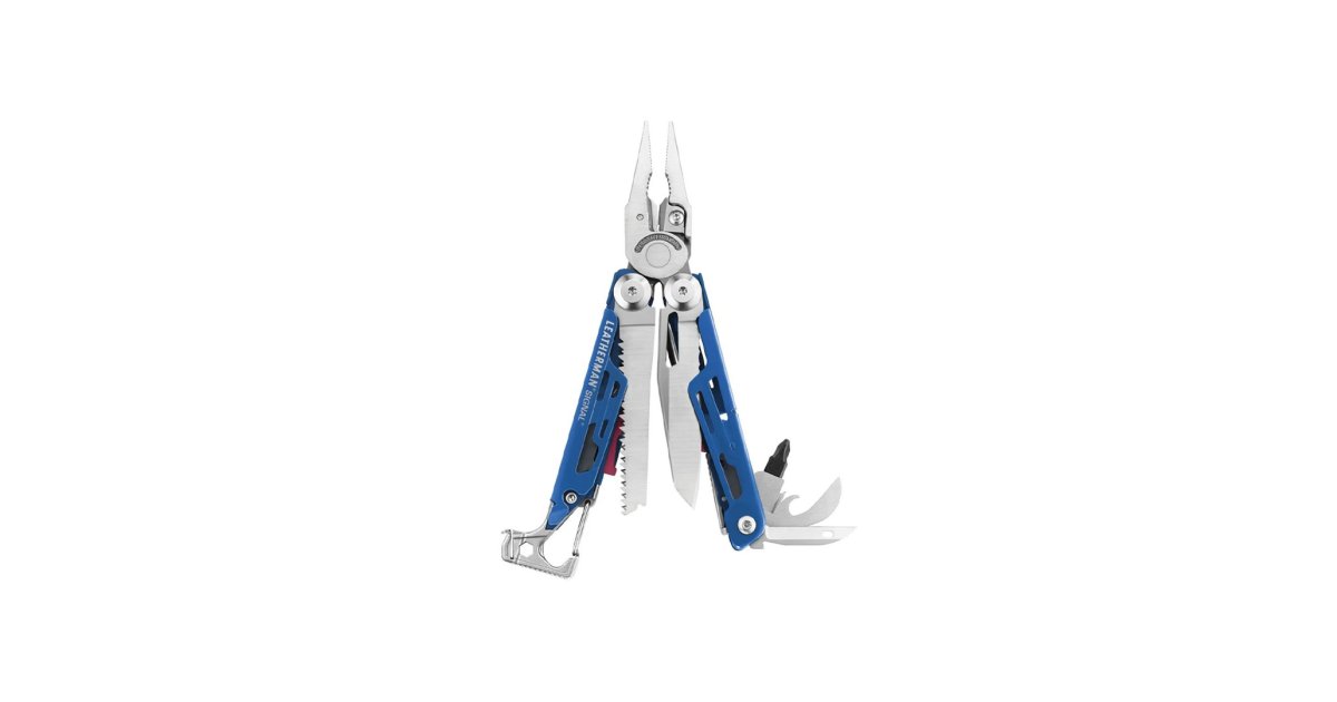 Outil multifonction signal Leatherman bleu cobalt en boite