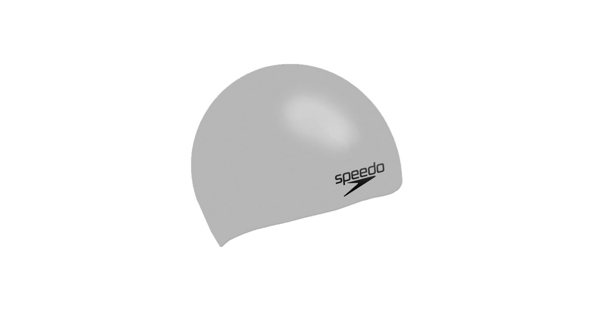 Bonnet de bain moulé uni gris Speedo