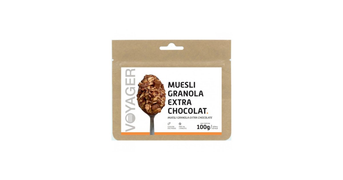 Petit-déjeuner lyophilisé Voyager - Muesli granola chocolat