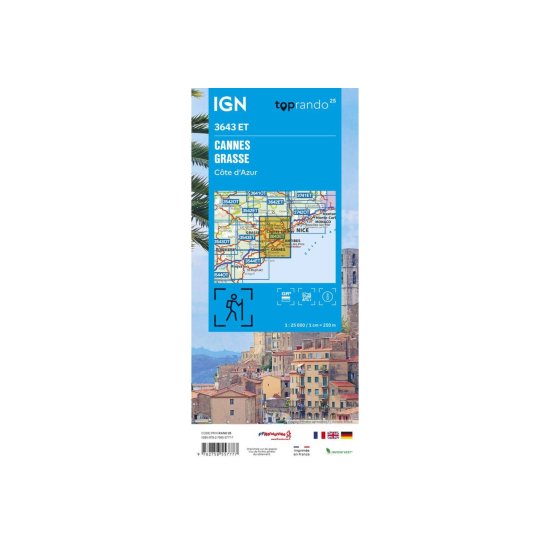 Carte IGN Cannes Grasse Côte d'Azur